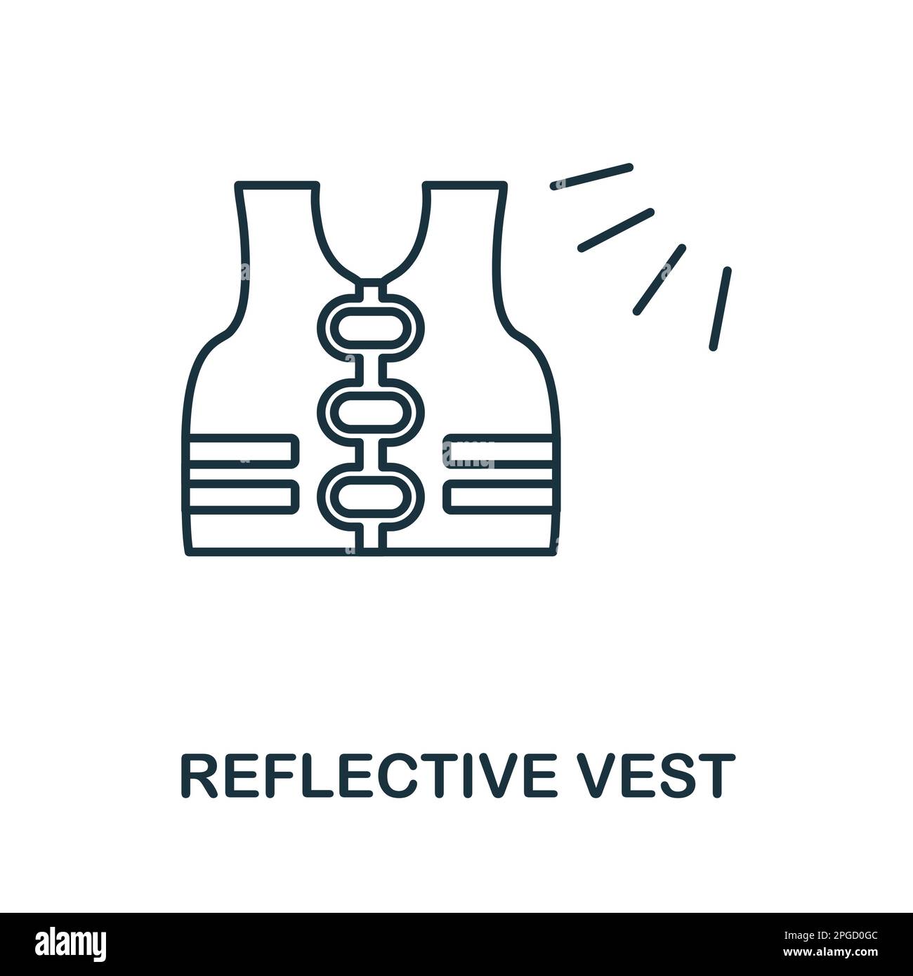 Reflective Vest line icon. Monochrome simple Reflective Vest outline ...