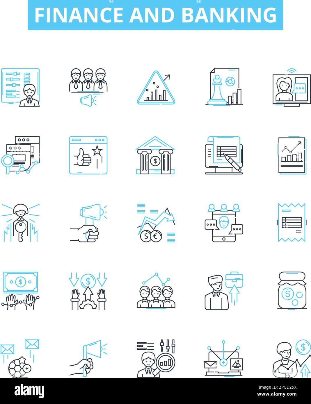 Finance and banking vector line icons set. Banking, Finance, Money ...