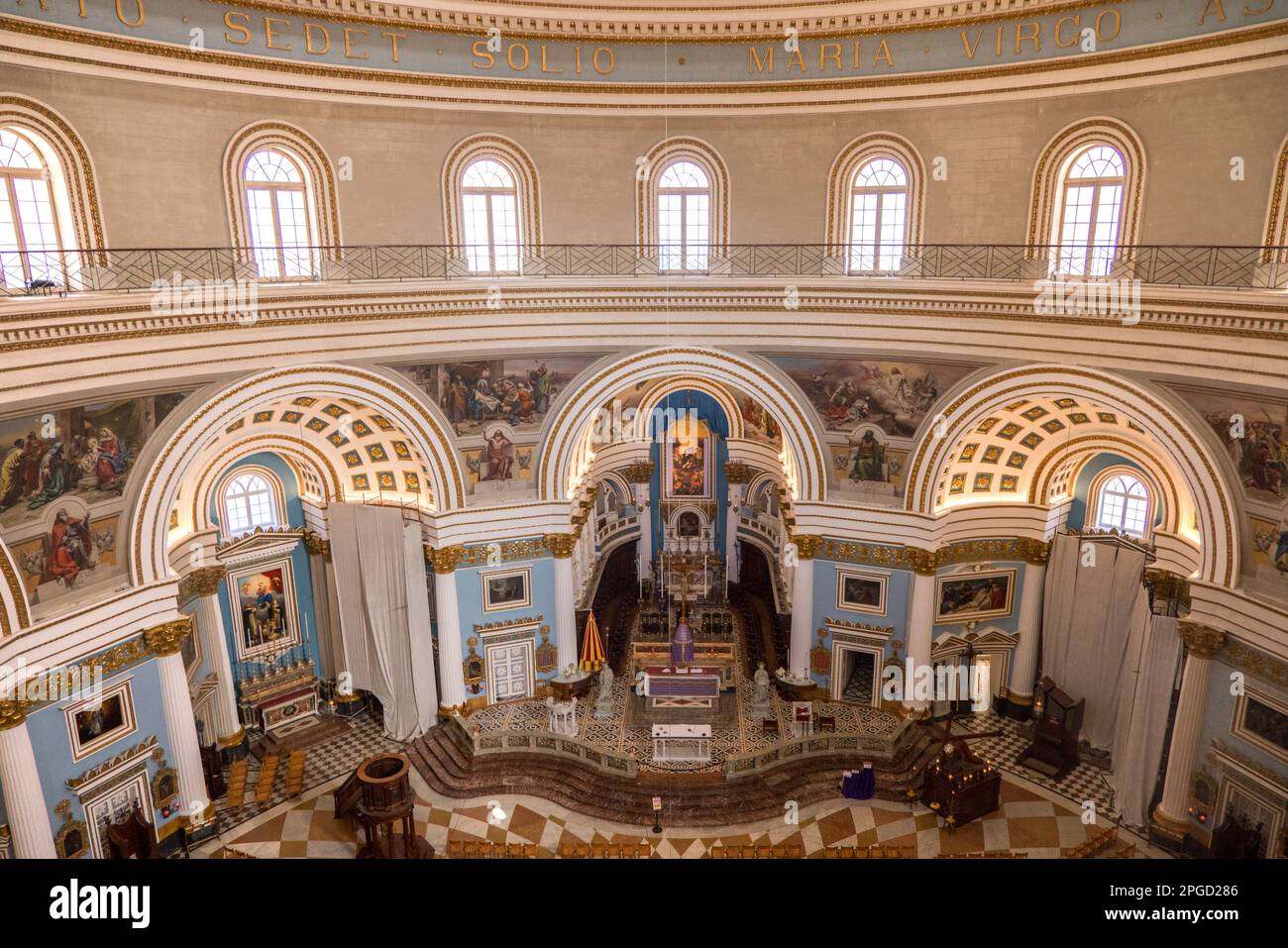 inside the rotunda of mosta or the mosta dome in central malta Stock Photo - Alamy