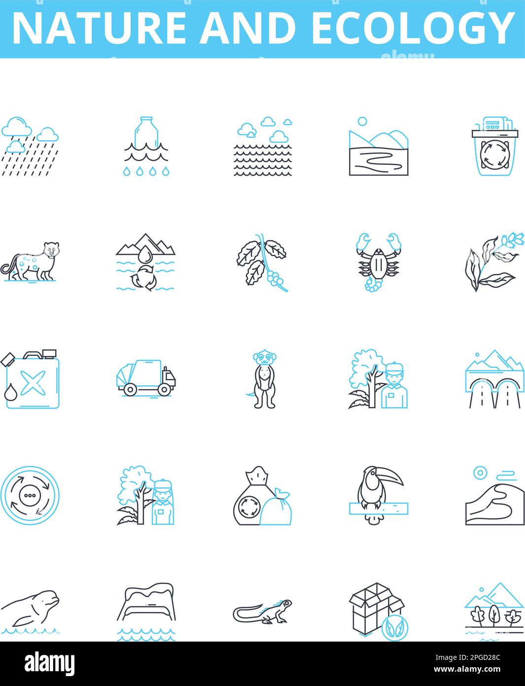 Nature and ecology vector line icons set. Ecology, Nature, Environment ...