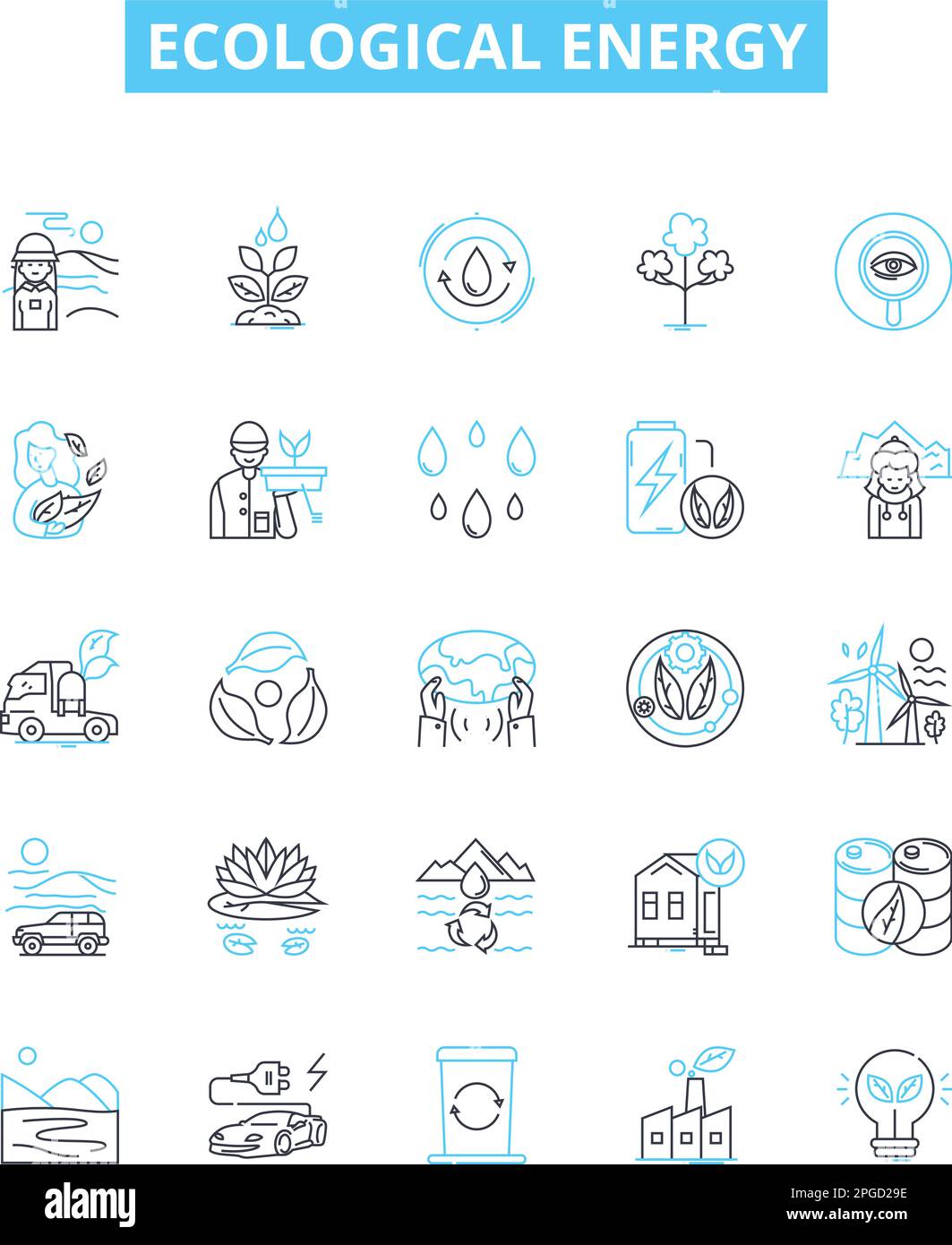 ecological energy vector line icons set. Eco-energy, Sustainable-energy ...