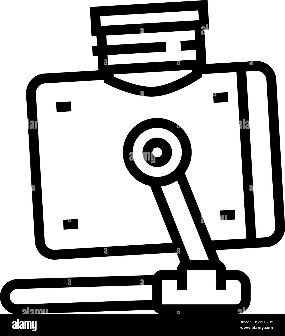 indoor space heater garage tool line icon vector illustration Stock ...