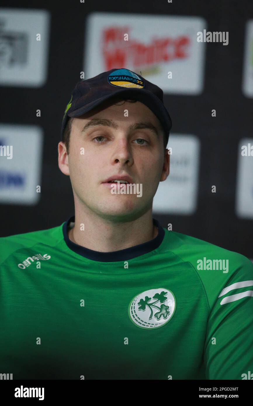 Lorcan Tucker, wicketkeeper batter Ireland attends pre-match press ...