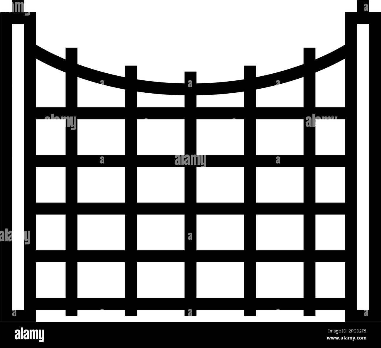 garden fence tool line icon vector illustration Stock Vector Image ...