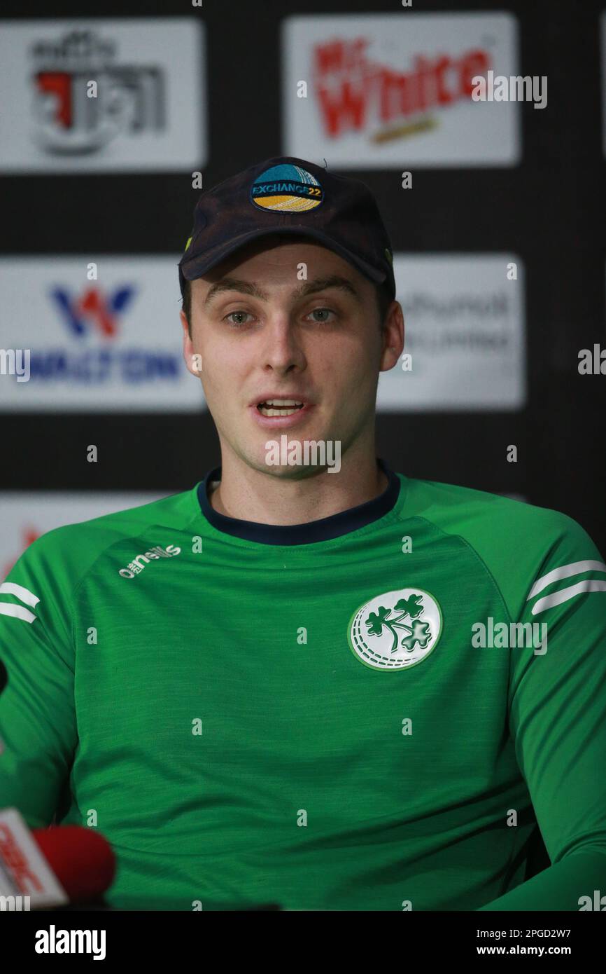 Lorcan Tucker, wicketkeeper batter Ireland attends pre-match press ...