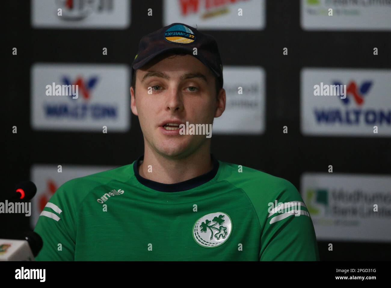 Lorcan Tucker, wicketkeeper batter Ireland attends pre-match press ...
