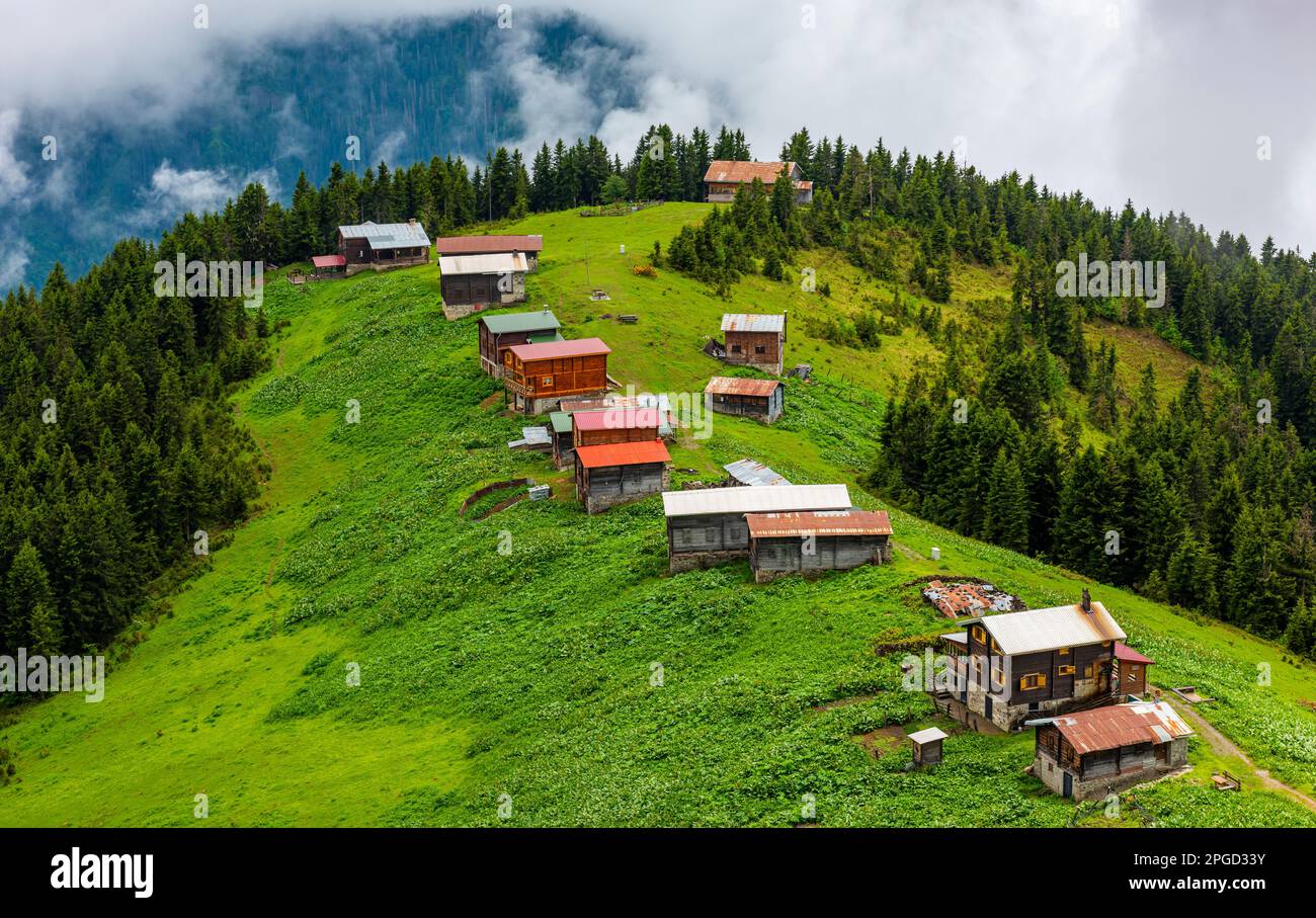 POKUT PLATEAU view with Kackar Mountains. This plateau located in ...