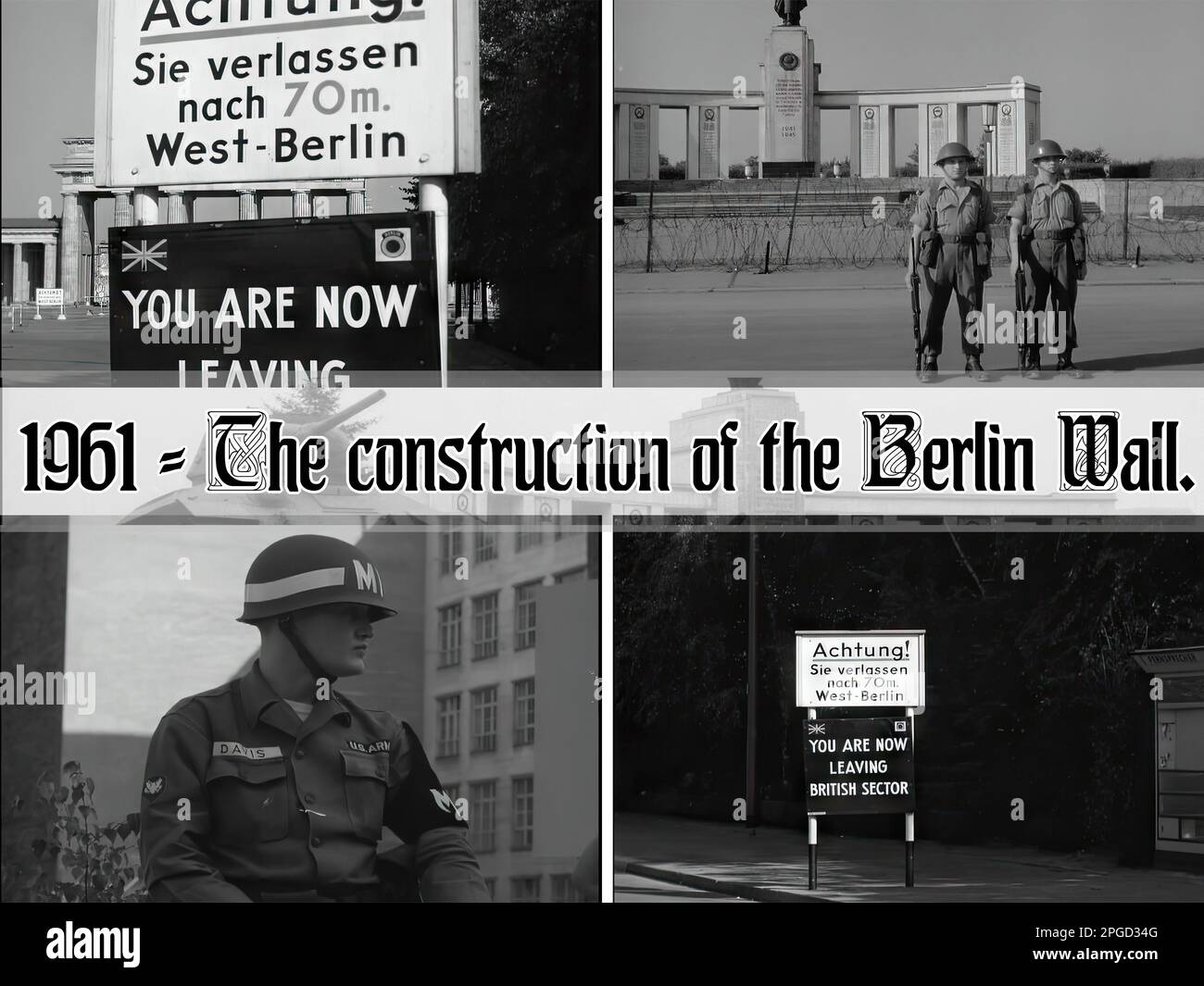 1961, the Berlin Wall (Germany) during its construction Stock Photo - Alamy