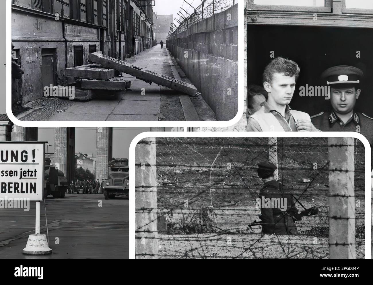 1961, the Berlin Wall (Germany) during its construction Stock Photo - Alamy