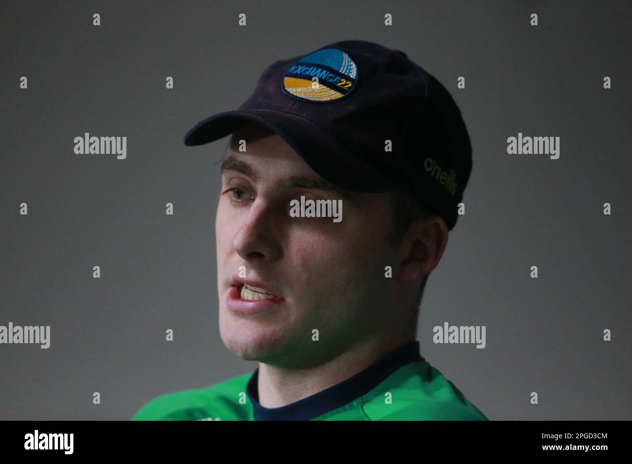 Lorcan Tucker, wicketkeeper batter Ireland attends pre-match press ...