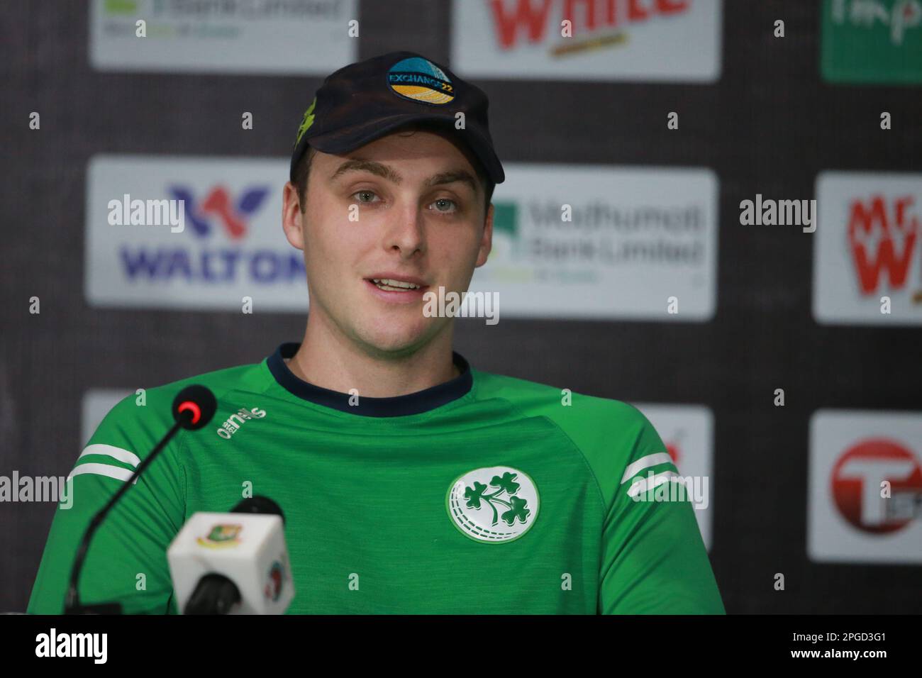 Lorcan Tucker, wicketkeeper batter Ireland attends pre-match press ...