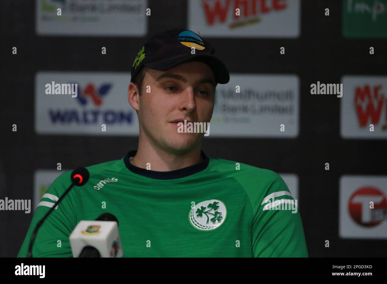 Lorcan Tucker, wicketkeeper batter Ireland attends pre-match press ...