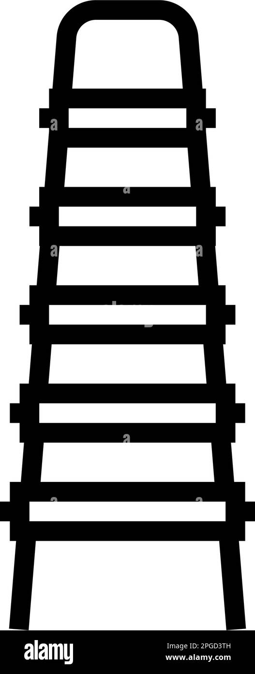 utility ladder garage tool line icon vector illustration Stock Vector ...