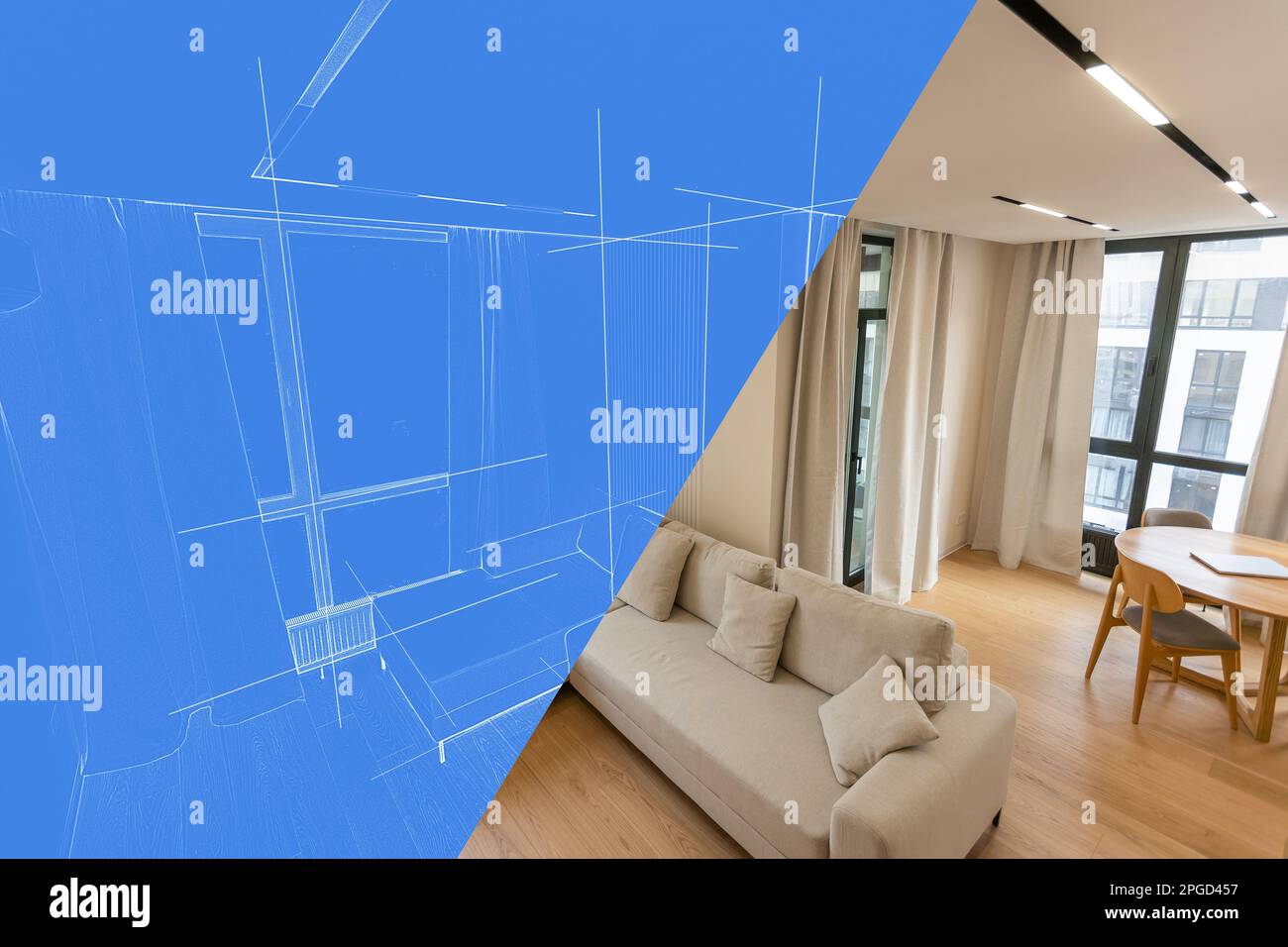 comparison of drawings and repair Stock Photo - Alamy