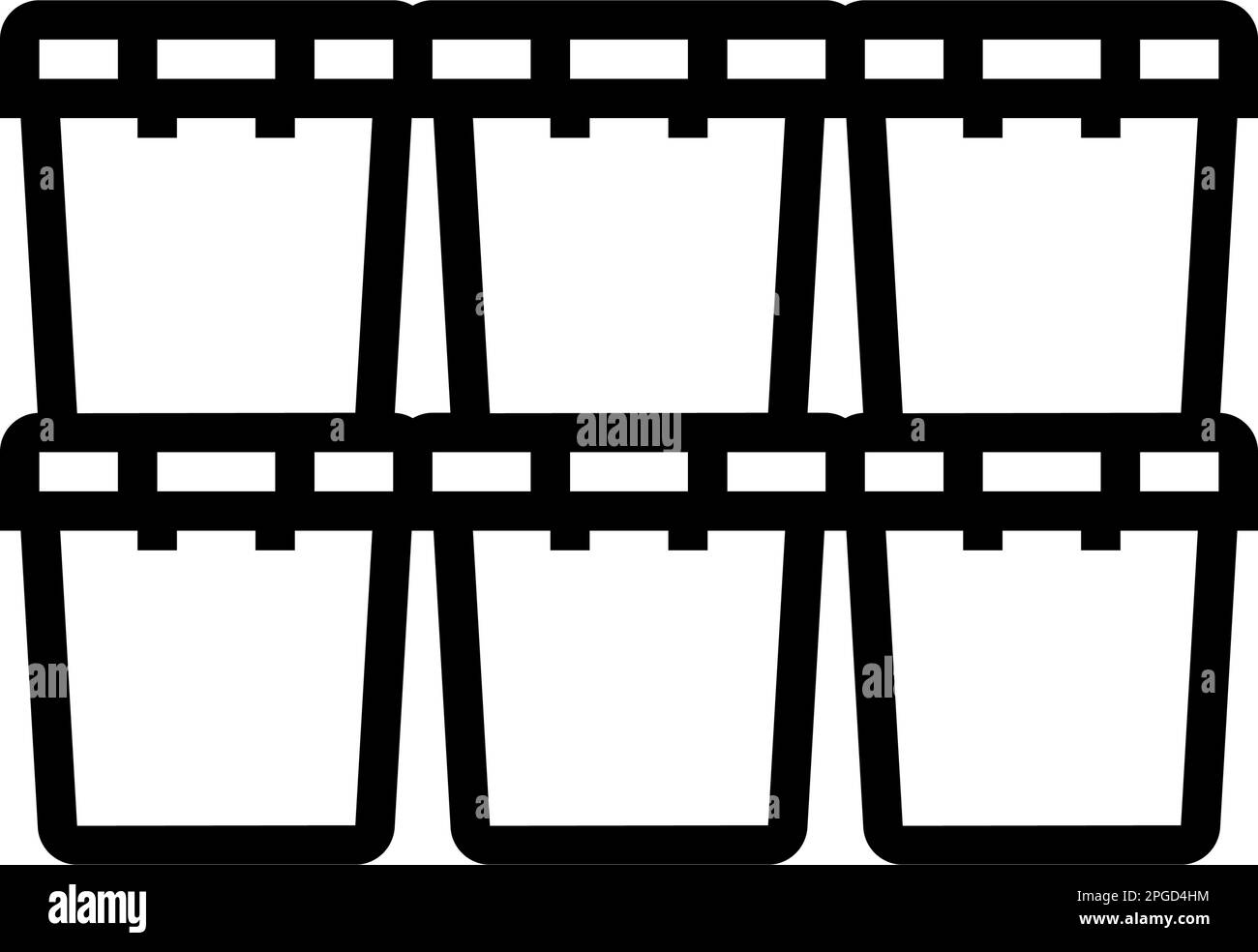 storage bins garage tool line icon vector illustration Stock Vector ...
