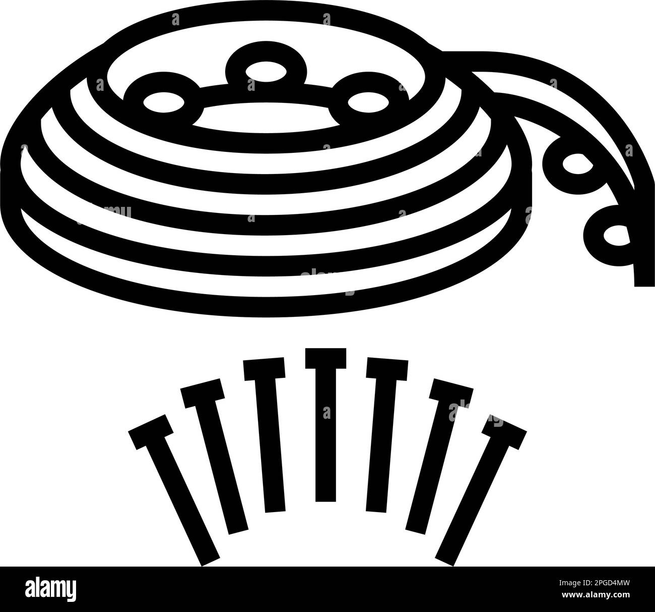 landscape edging garden tool line icon vector illustration Stock Vector ...