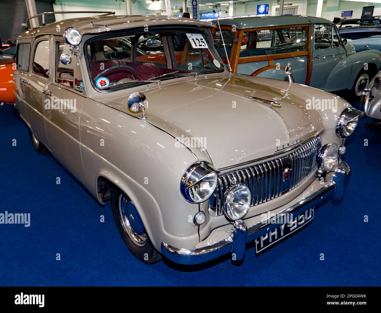 Three-quarters front view of a 1953, Ford Consul Mk. 1, Abbot Farnham ...