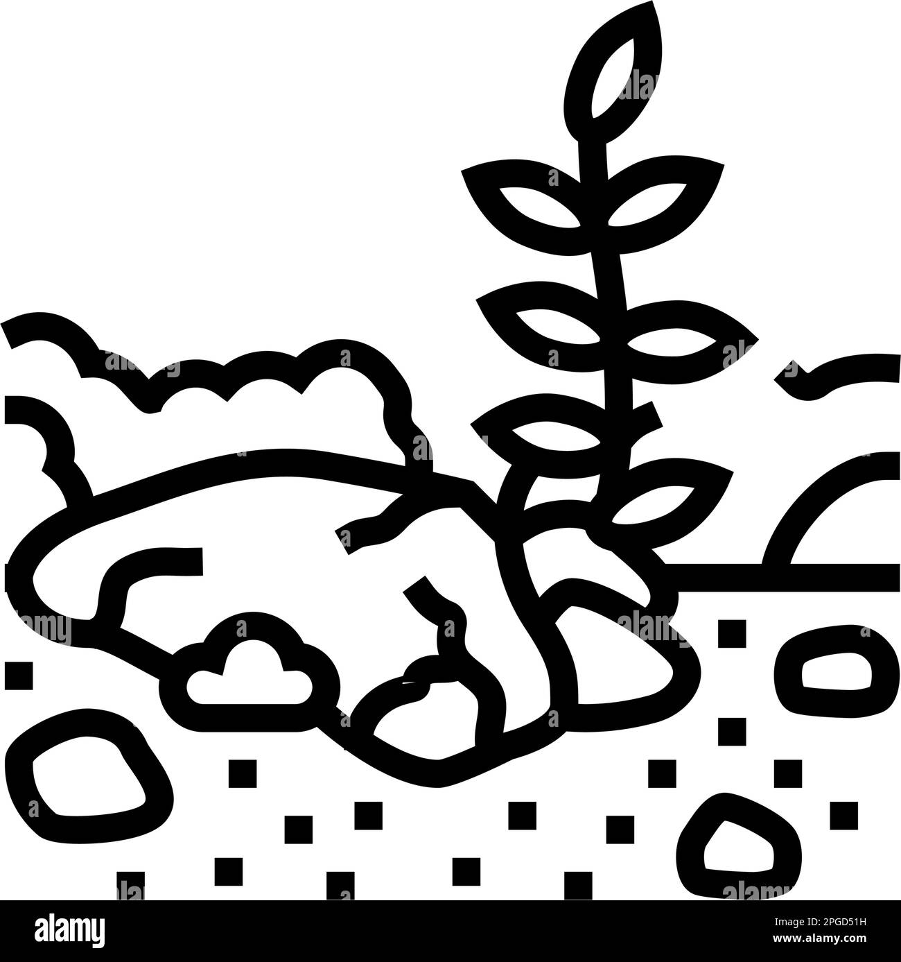 rock garden tool line icon vector illustration Stock Vector Image & Art ...