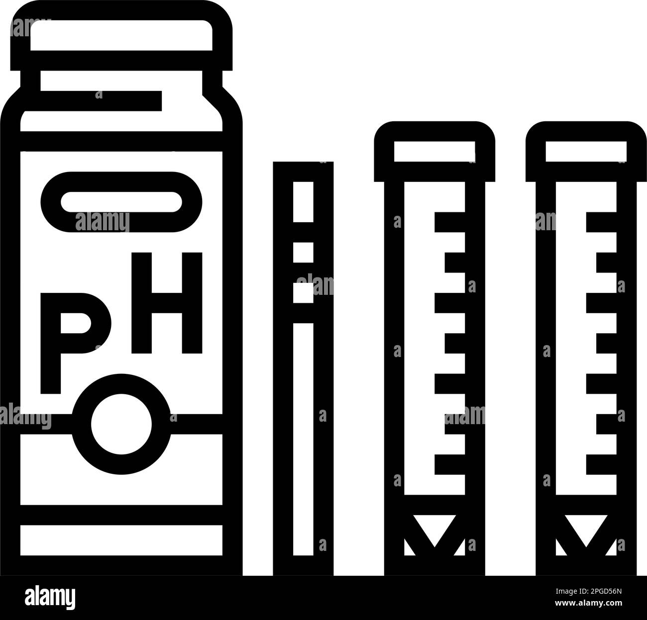 soil test kit garden tool line icon vector illustration Stock Vector ...