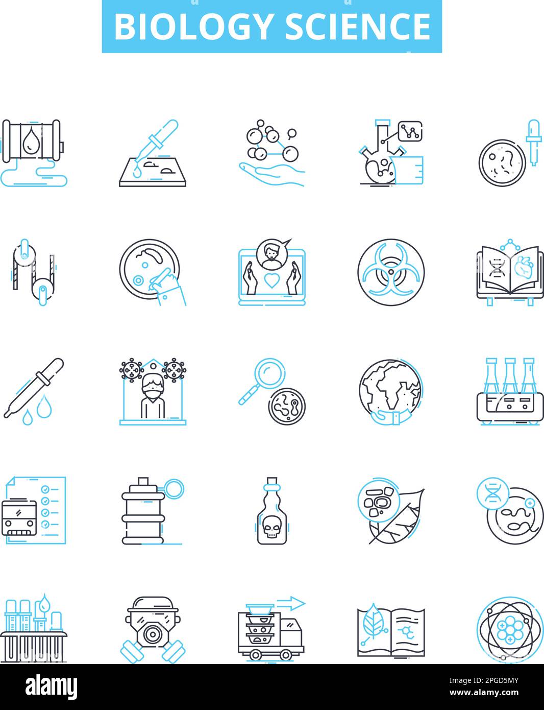 Biology science vector line icons set. Biology, Science, Biochemistry ...