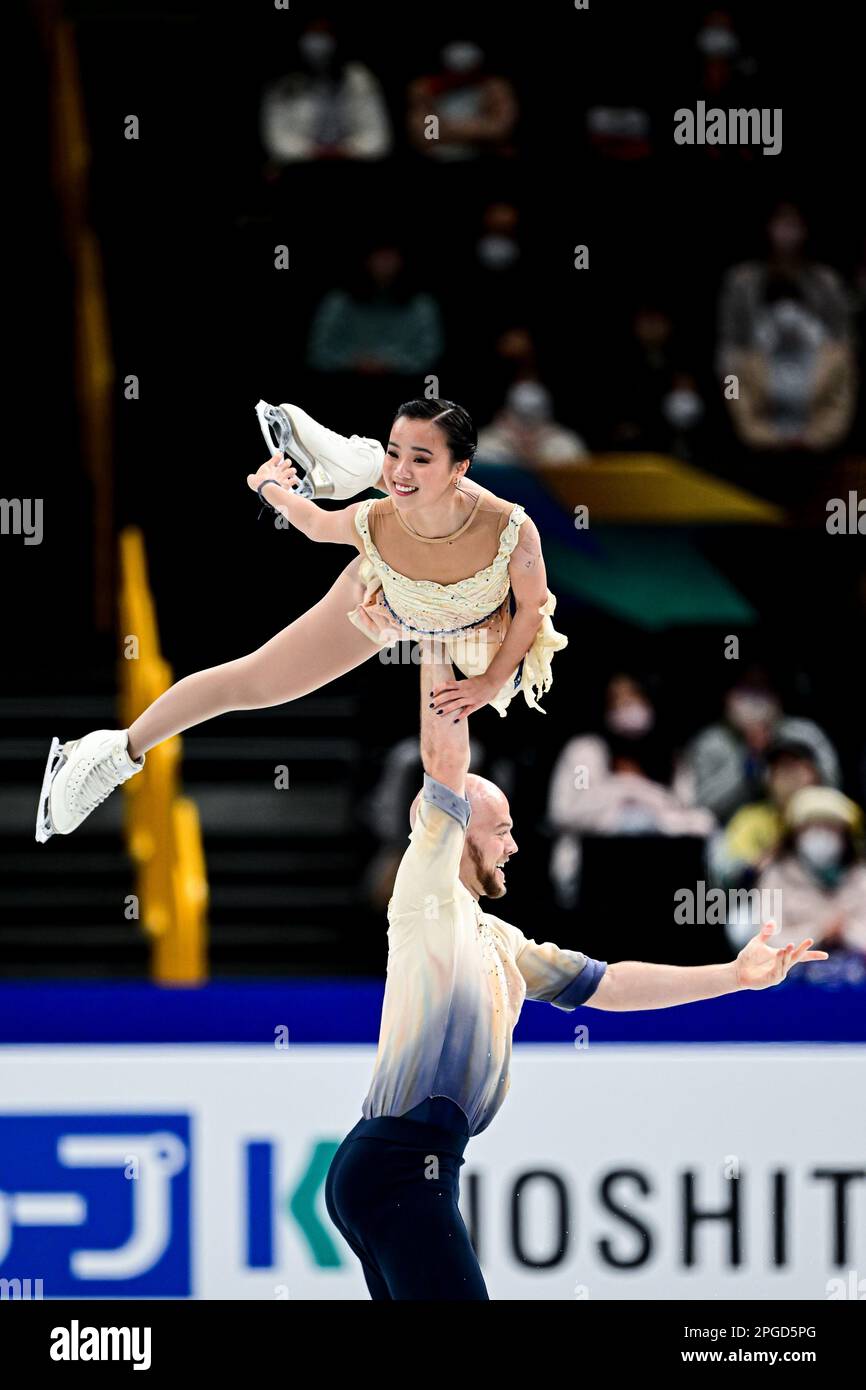 Ellie KAM & Danny O'SHEA (USA), during Pairs Short Program, at the ISU ...