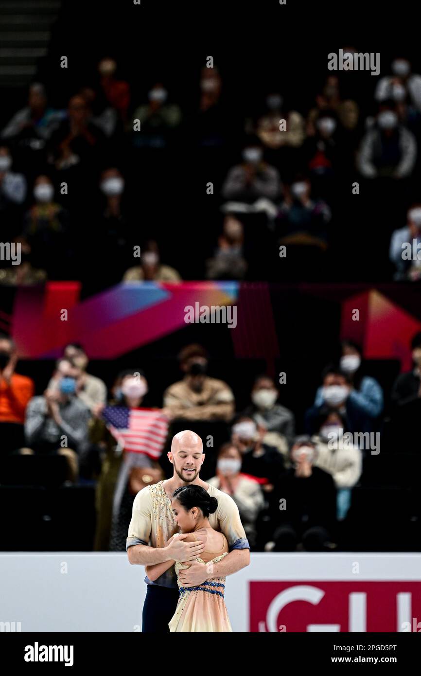Ellie KAM & Danny O'SHEA (USA), during Pairs Short Program, at the ISU ...