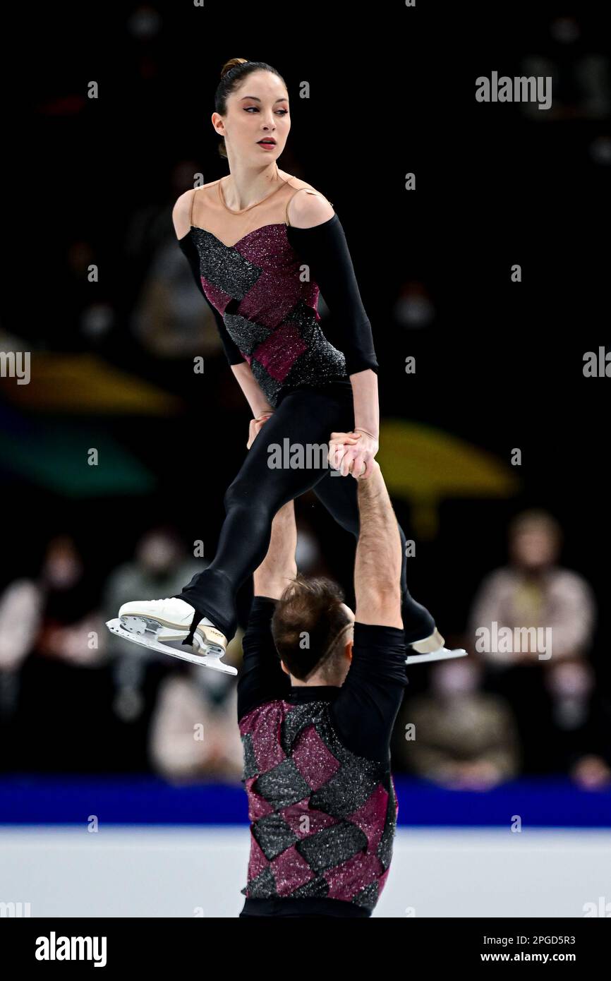 Federica SIMIOLI & Alessandro ZARBO (CZE), during Pairs Short Program ...