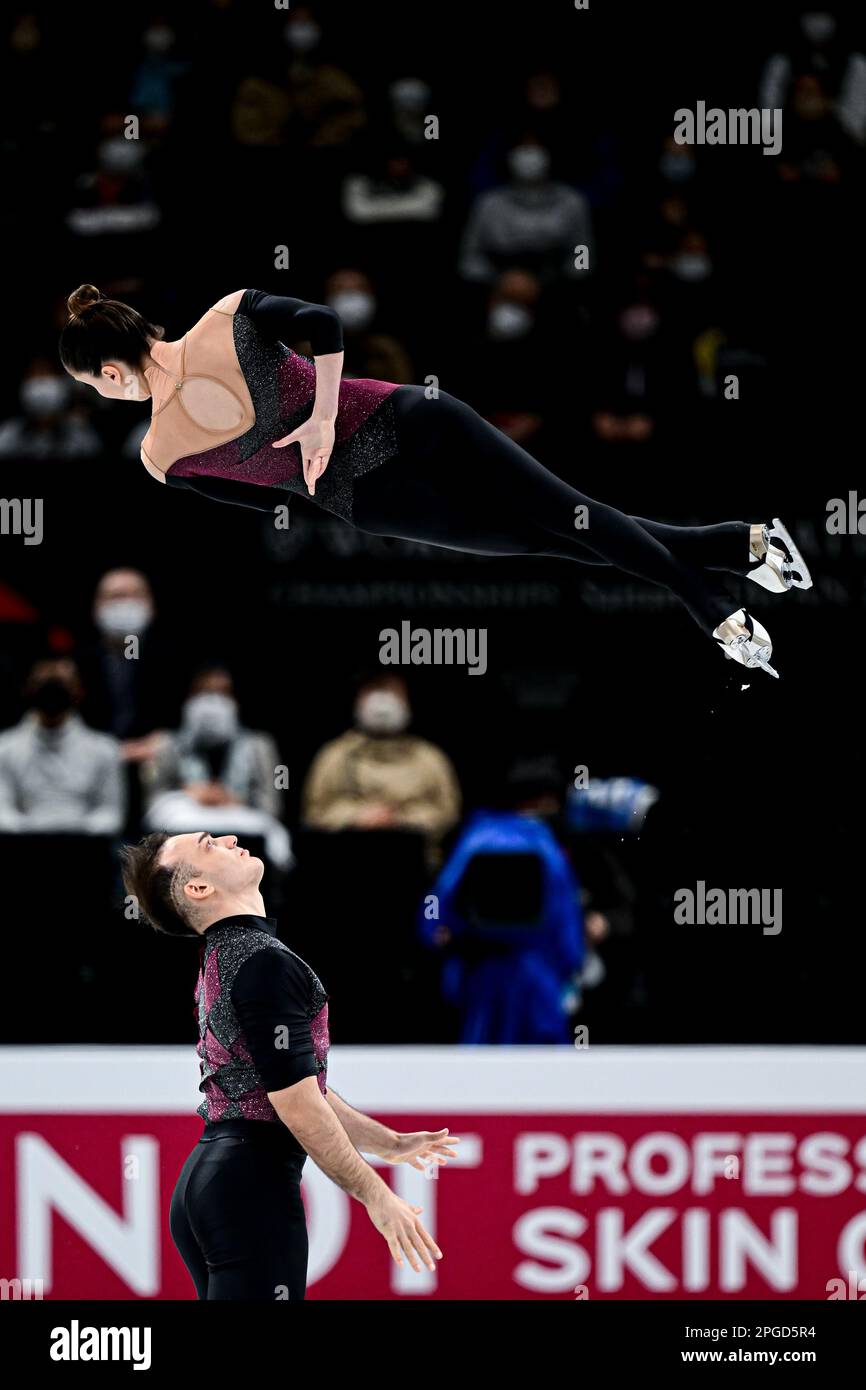 Federica SIMIOLI & Alessandro ZARBO (CZE), during Pairs Short Program ...