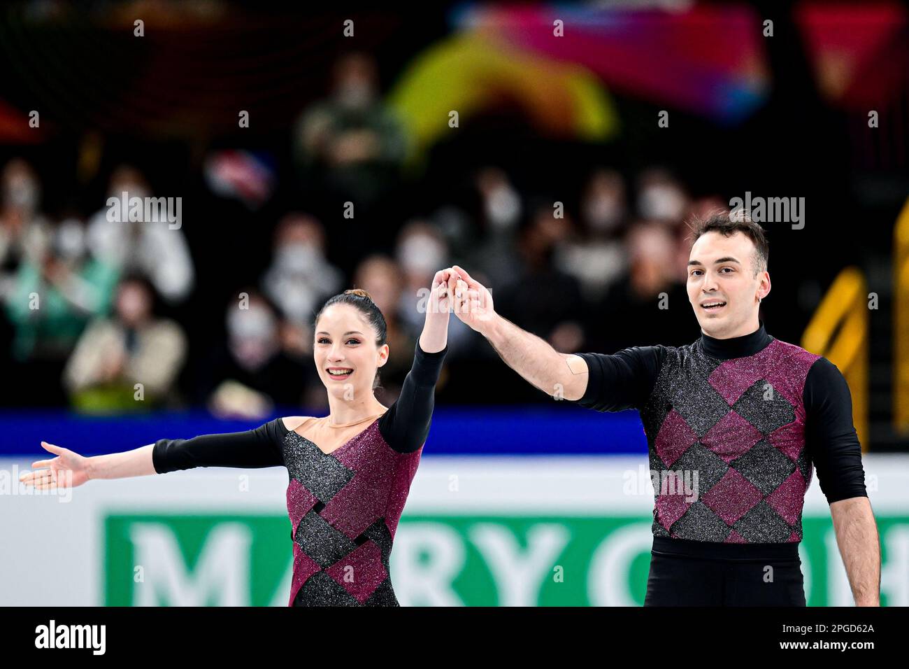 Federica SIMIOLI & Alessandro ZARBO (CZE), during Pairs Short Program ...