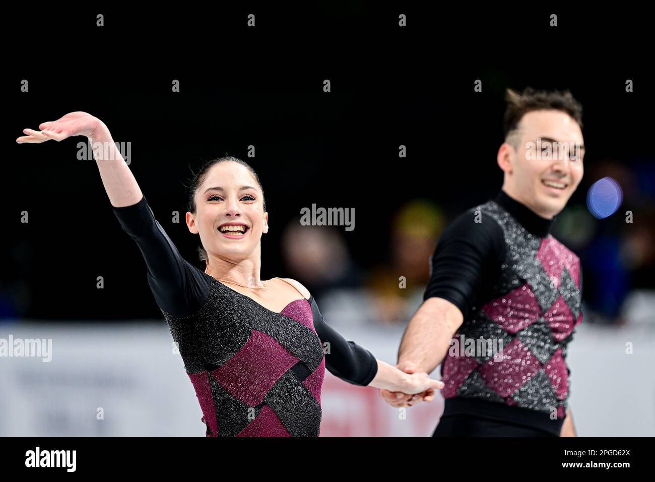 Federica SIMIOLI & Alessandro ZARBO (CZE), during Pairs Short Program ...