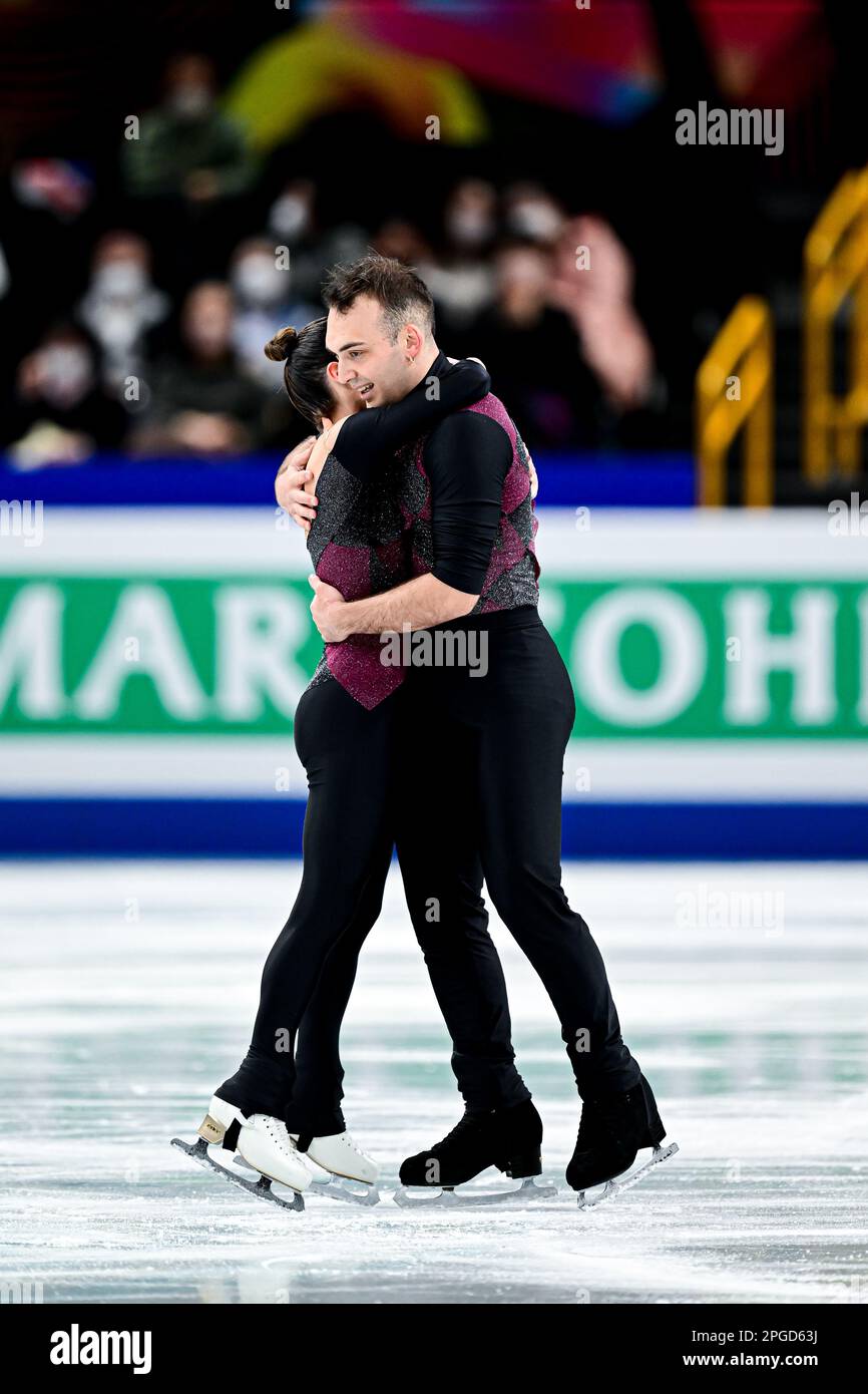 Federica SIMIOLI & Alessandro ZARBO (CZE), during Pairs Short Program ...