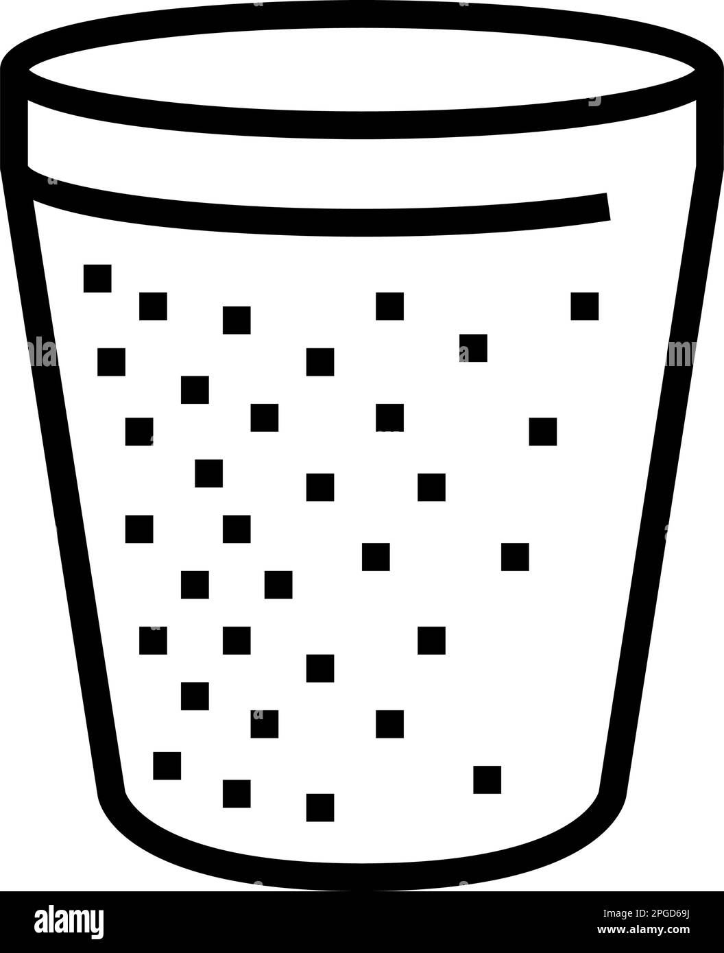 paper pulp pot garden tool line icon vector illustration Stock Vector ...