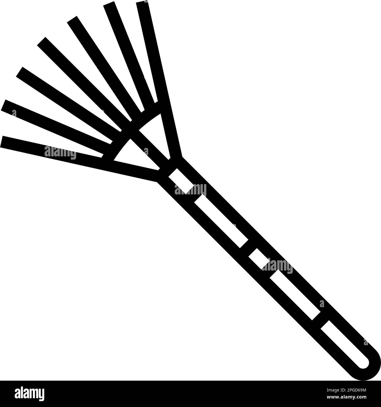 rake garden tool line icon vector illustration Stock Vector Image & Art ...