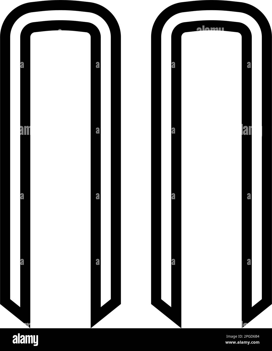 garden stakes tool line icon vector illustration Stock Vector Image ...