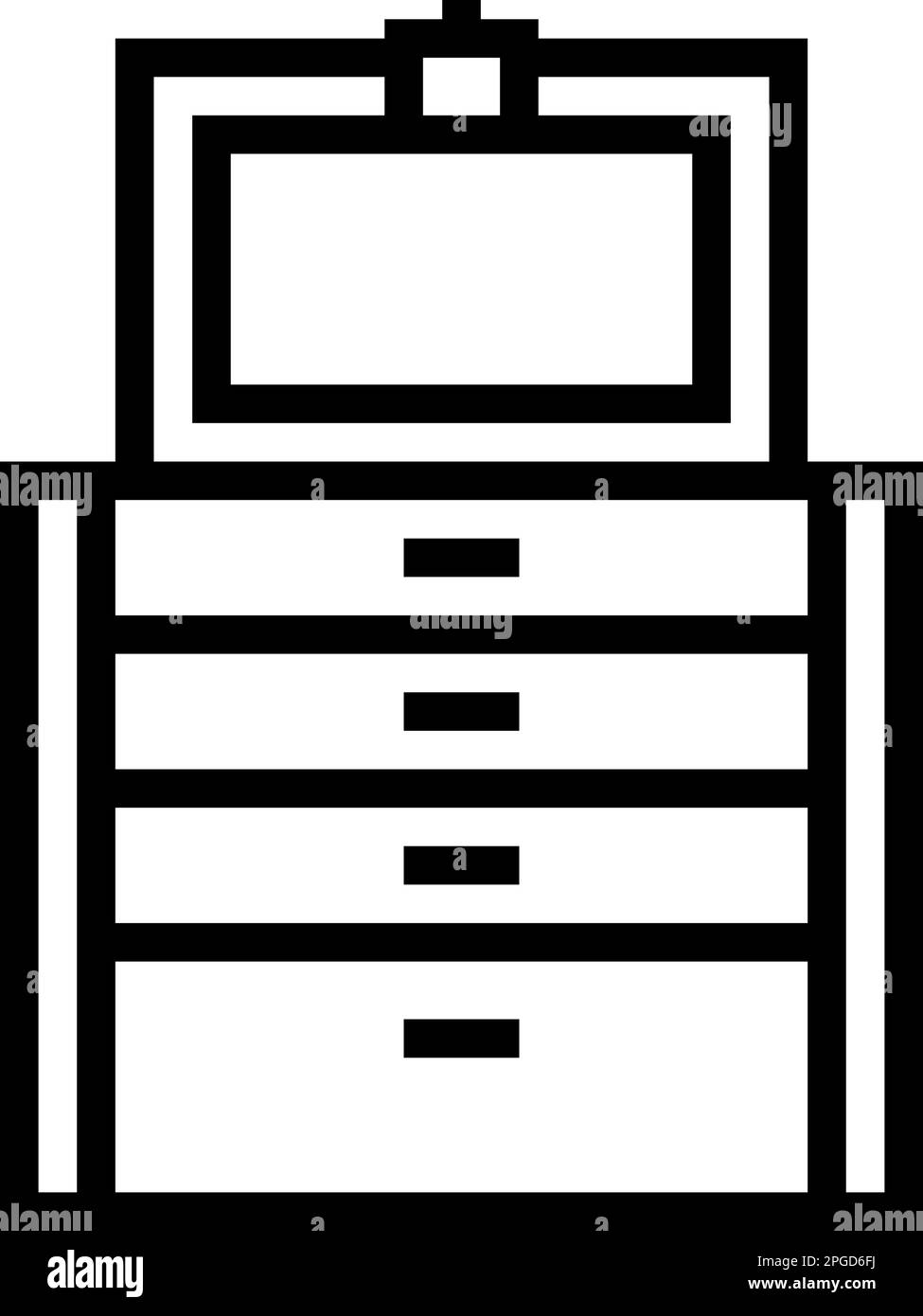 jewelry organizer box home interior line icon vector illustration Stock ...