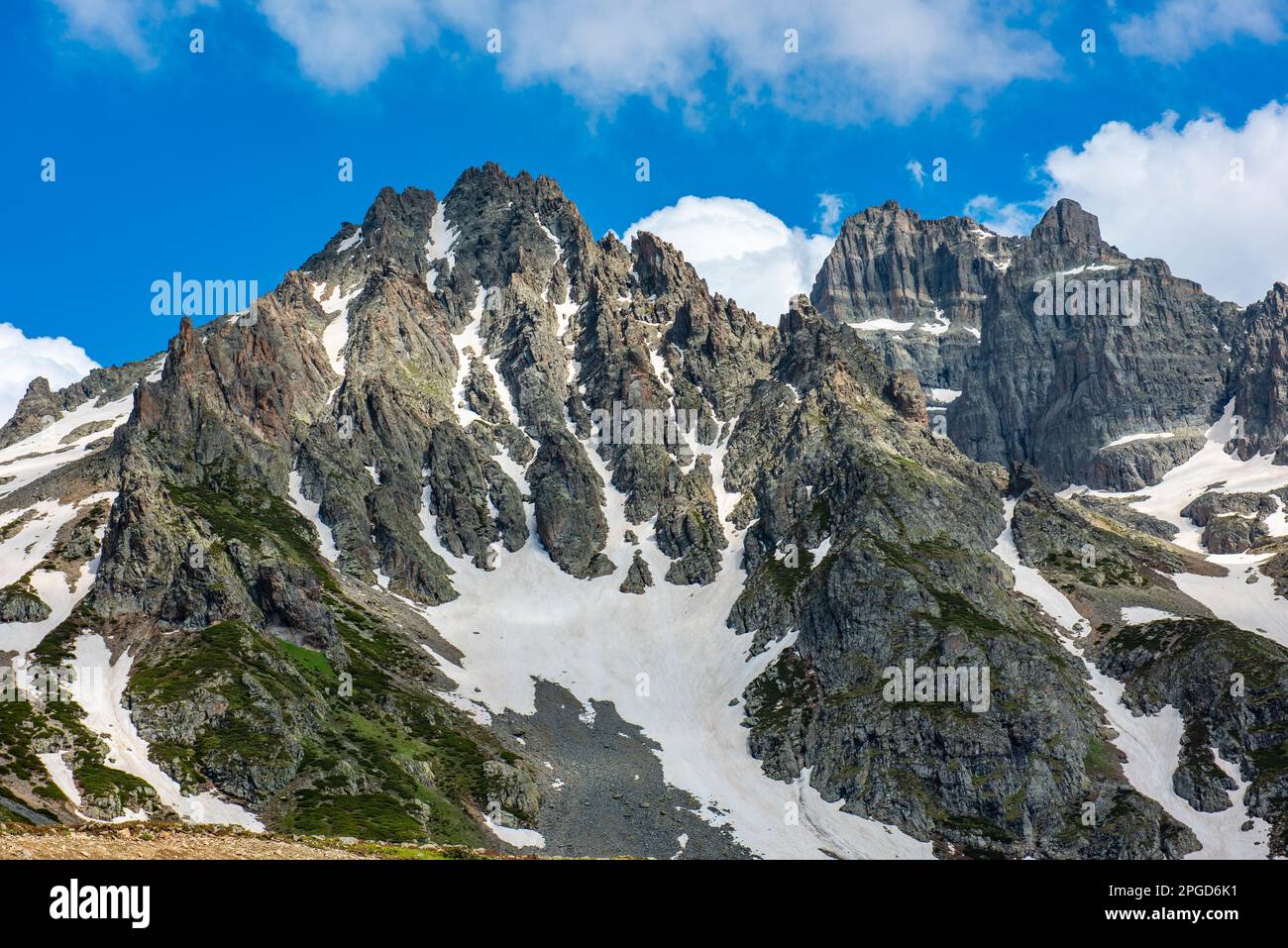 Kackar Mountains in Rize, Turkey. Beautiful landscape with snow. Avusor ...
