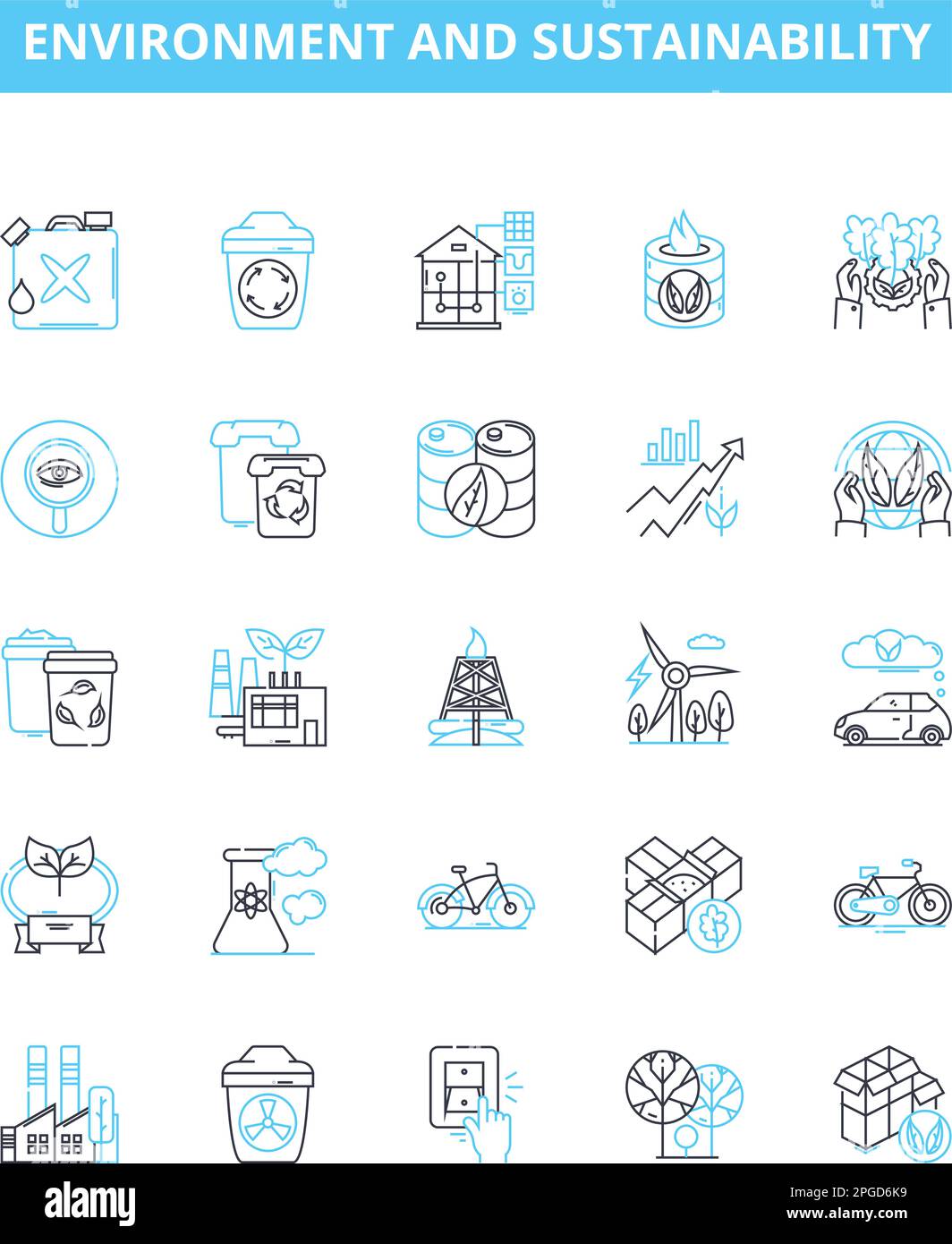 Environment and sustainability vector line icons set. Environment ...
