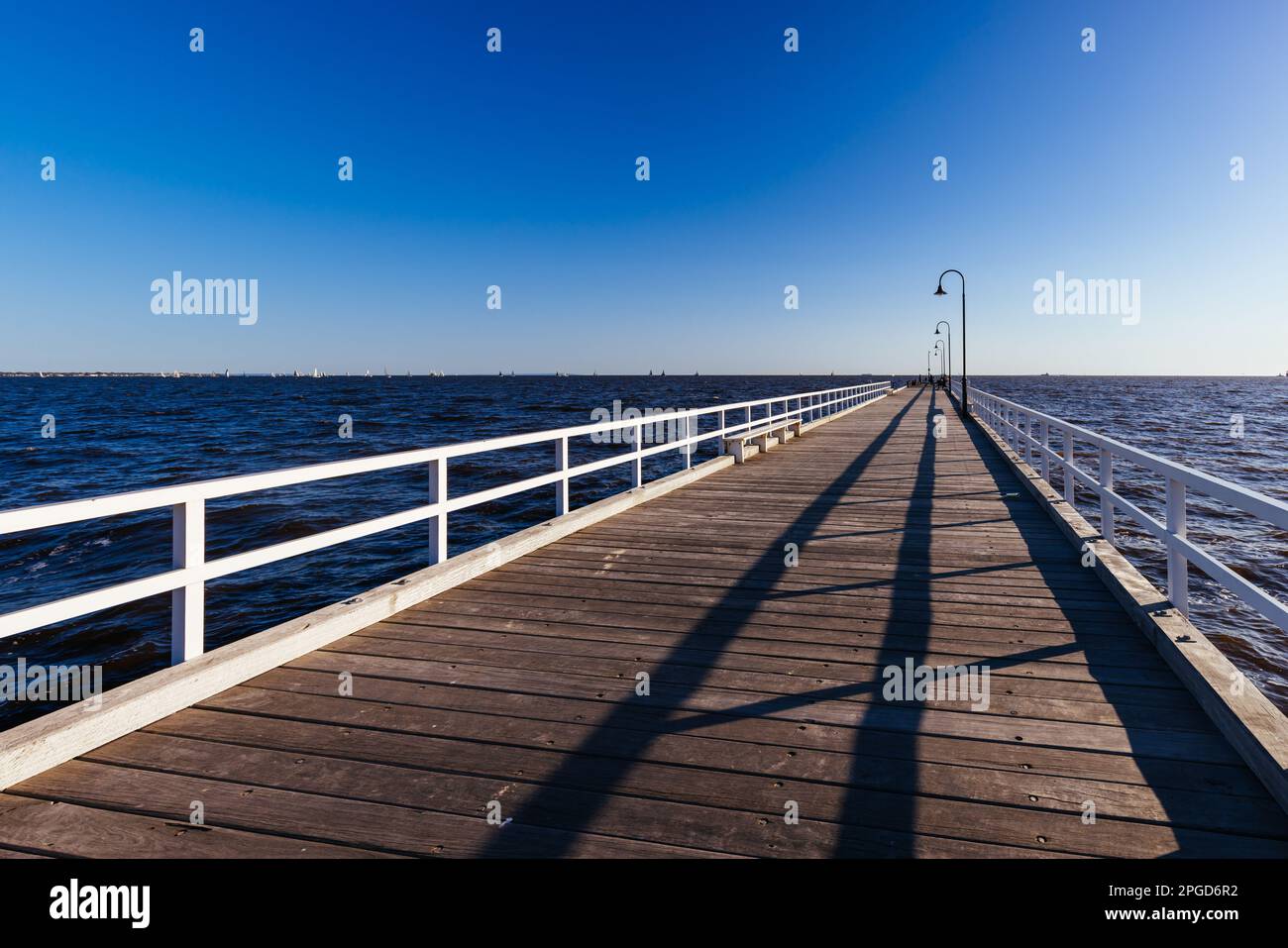 Kerford Rd Pier at Sunset in Melbourne Australia Stock Photo - Alamy