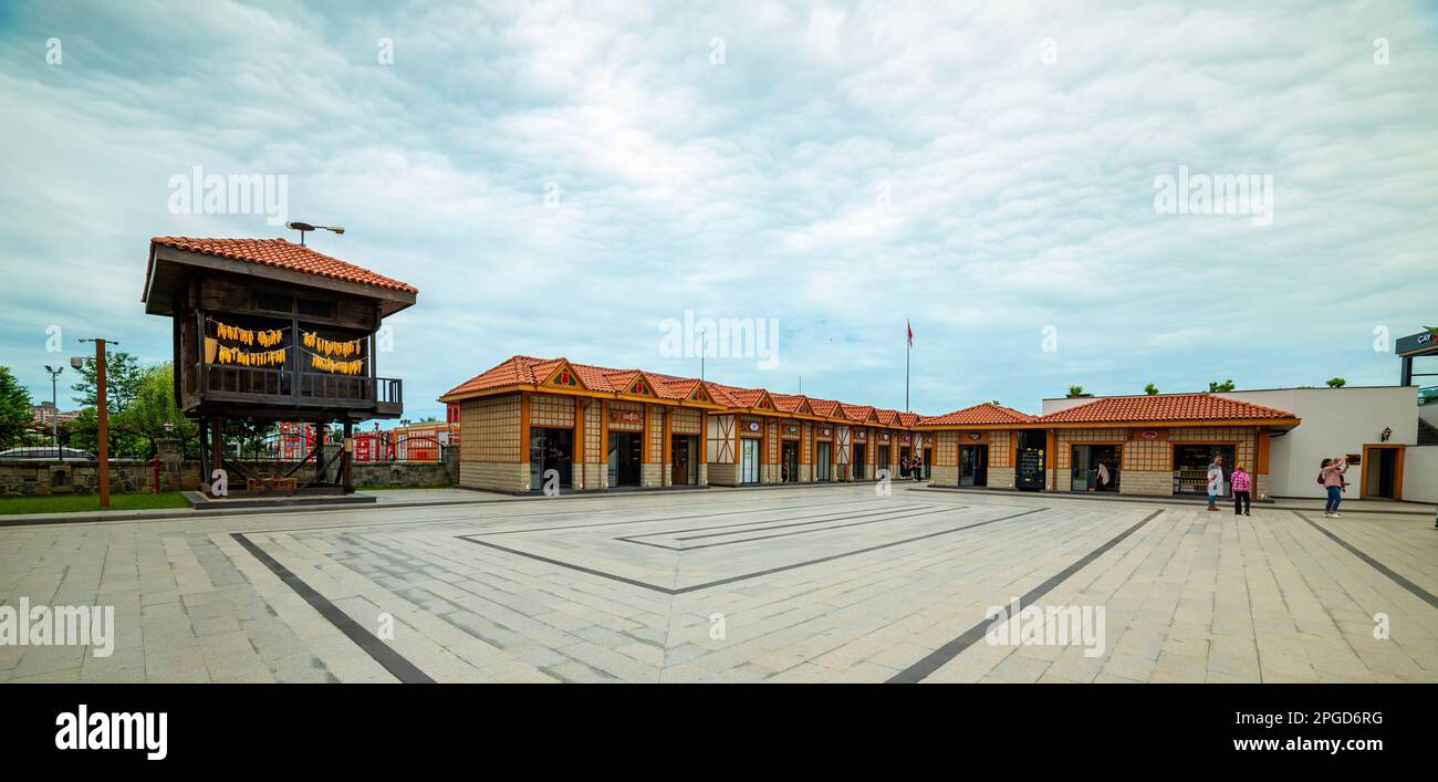 Rize, Turkey - June 18, 2022: Rize Tea Market (Tea Bazaar). Bazaar with ...