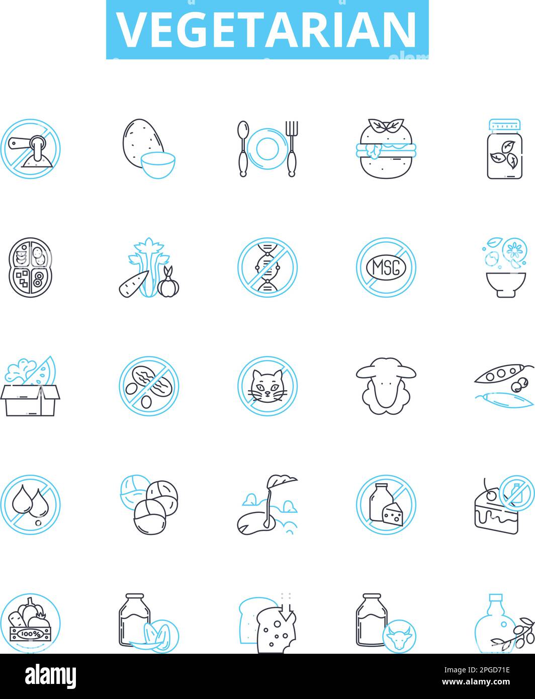Vegetarian vector line icons set. Vegetarian, plant-based, green, plant ...