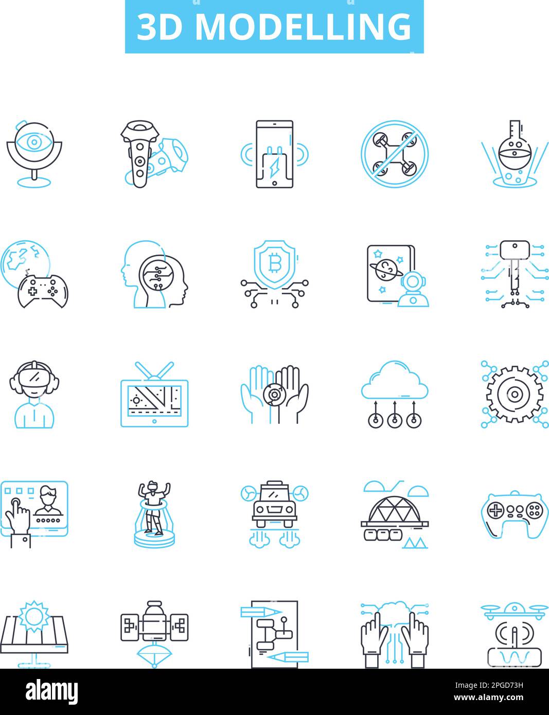 3d modelling vector line icons set. 3D, Modelling, Modeling, CAD ... 3d modelling vector line icons set. 3D, Modelling, Modeling, CAD ...