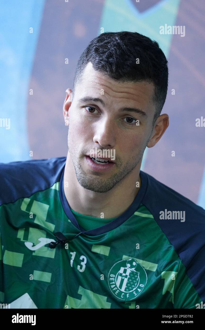 Getafe CF's player David Soria during interview. March 14, 2023. (Photo ...