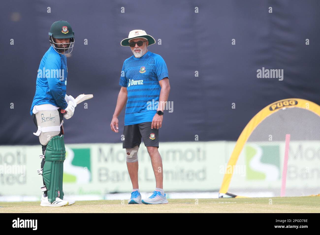 Captain Tamim Iqbal and Head Coach Chandika Hathurusingha during ...