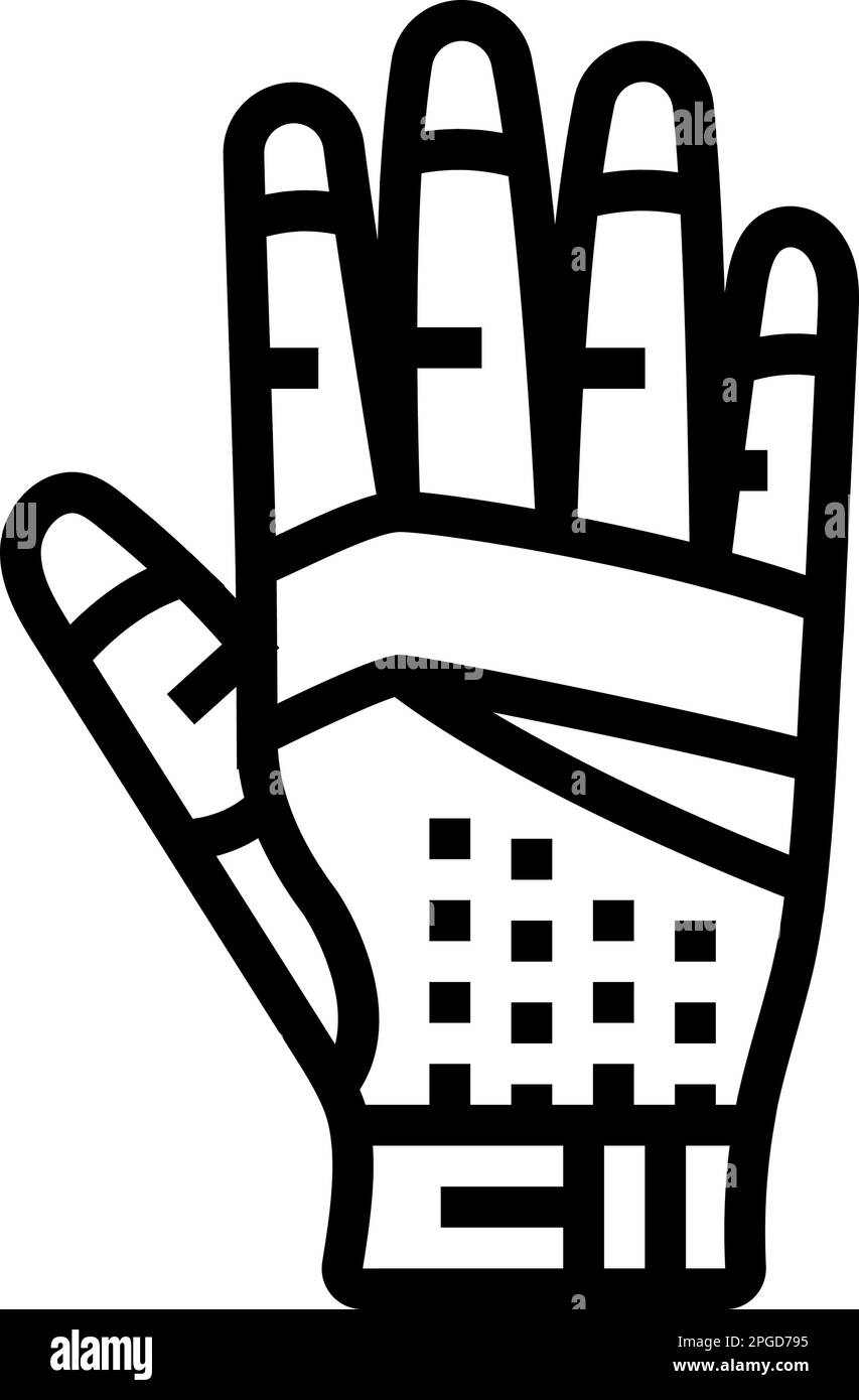 work gloves garage tool line icon vector illustration Stock Vector ...