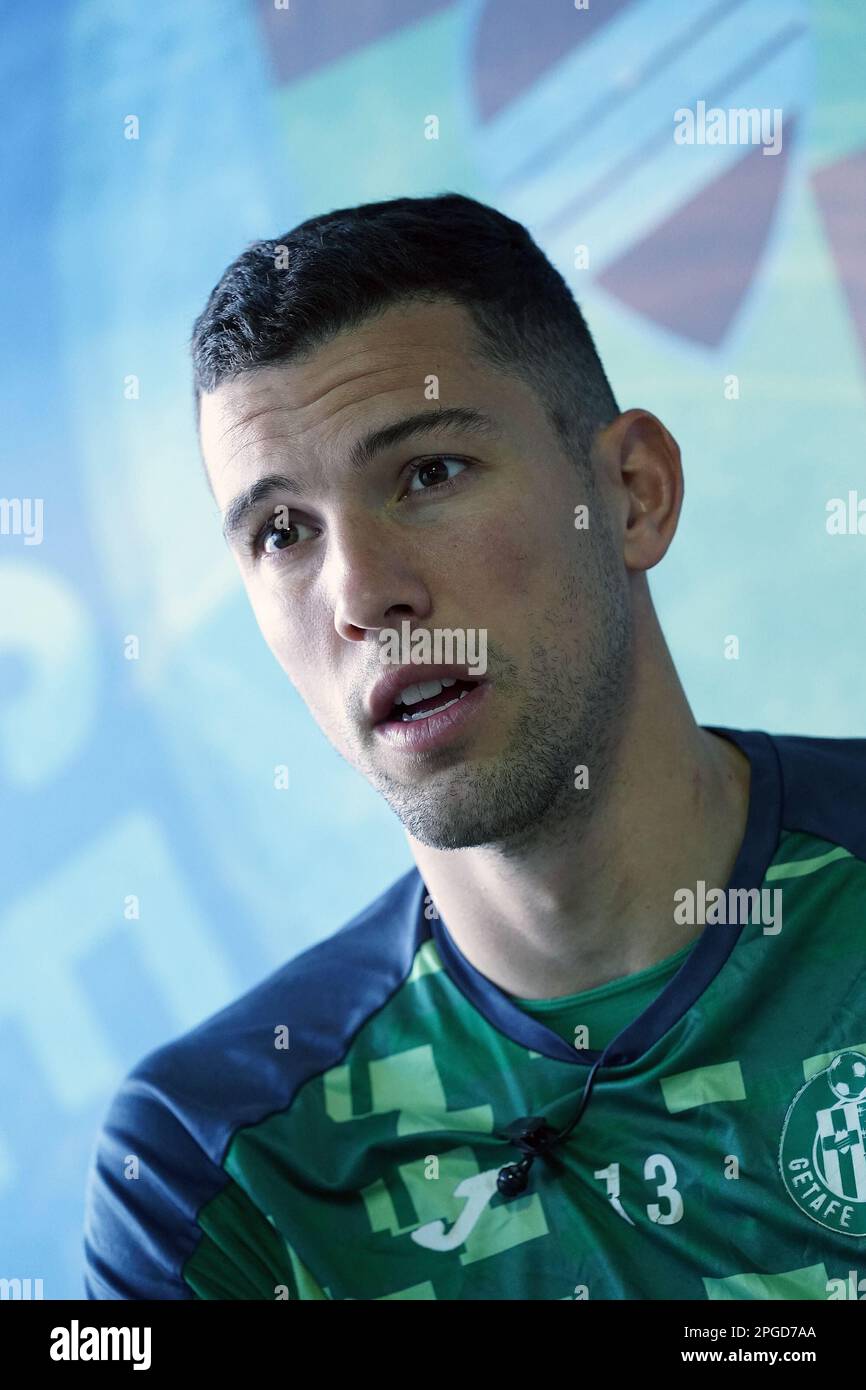 Getafe CF's player David Soria during interview. March 14, 2023. (Photo ...