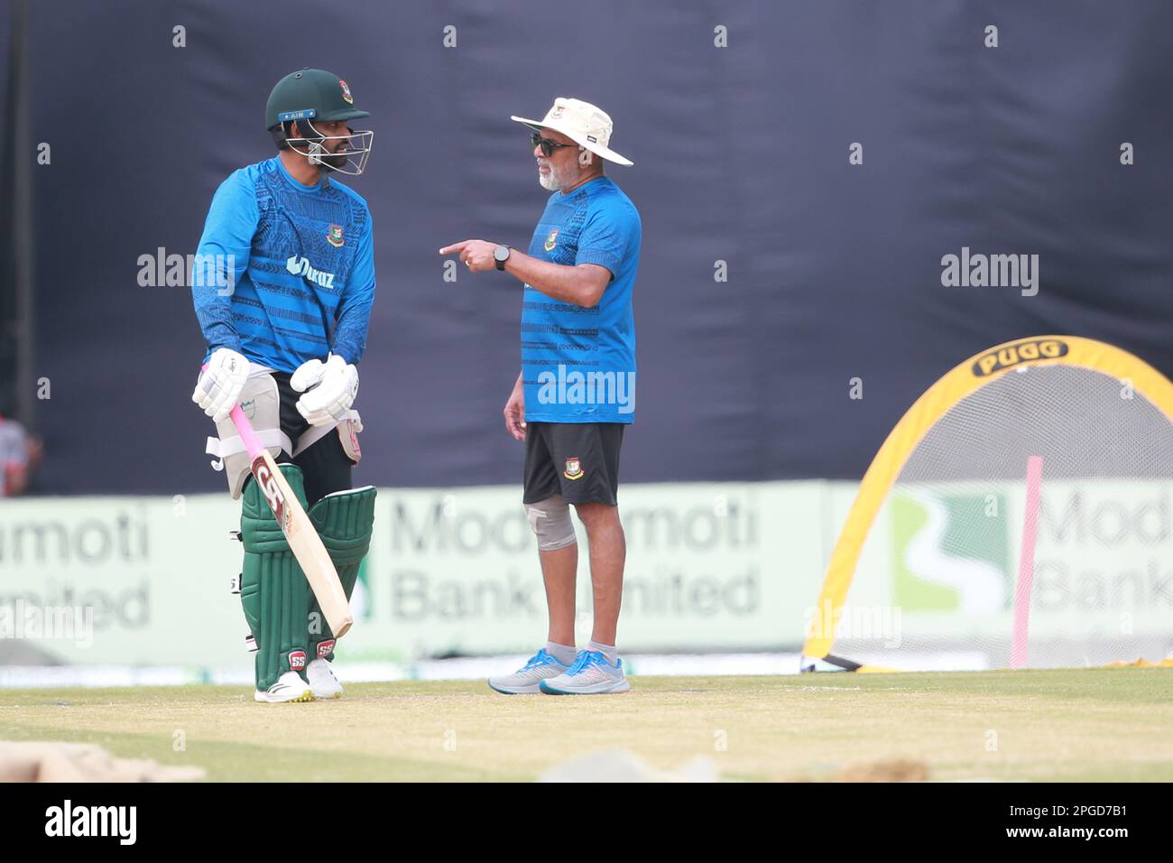 Captain Tamim Iqbal and Head Coach Chandika Hathurusingha during ...