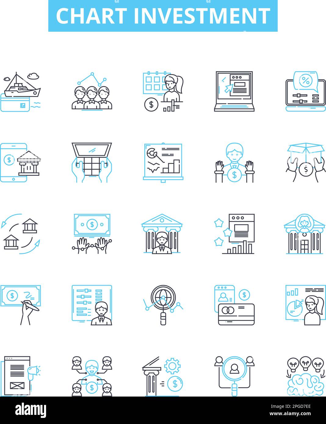 Chart investment vector line icons set. Investment, Chart, Stock ... Chart investment vector line icons set. Investment, Chart, Stock ...