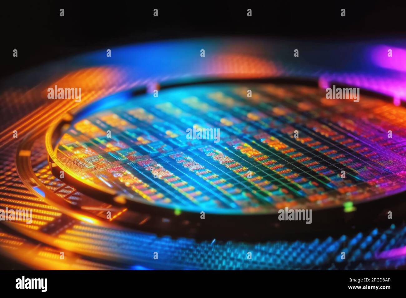 Silicon wafer closeup hi-res stock photography and images - Alamy