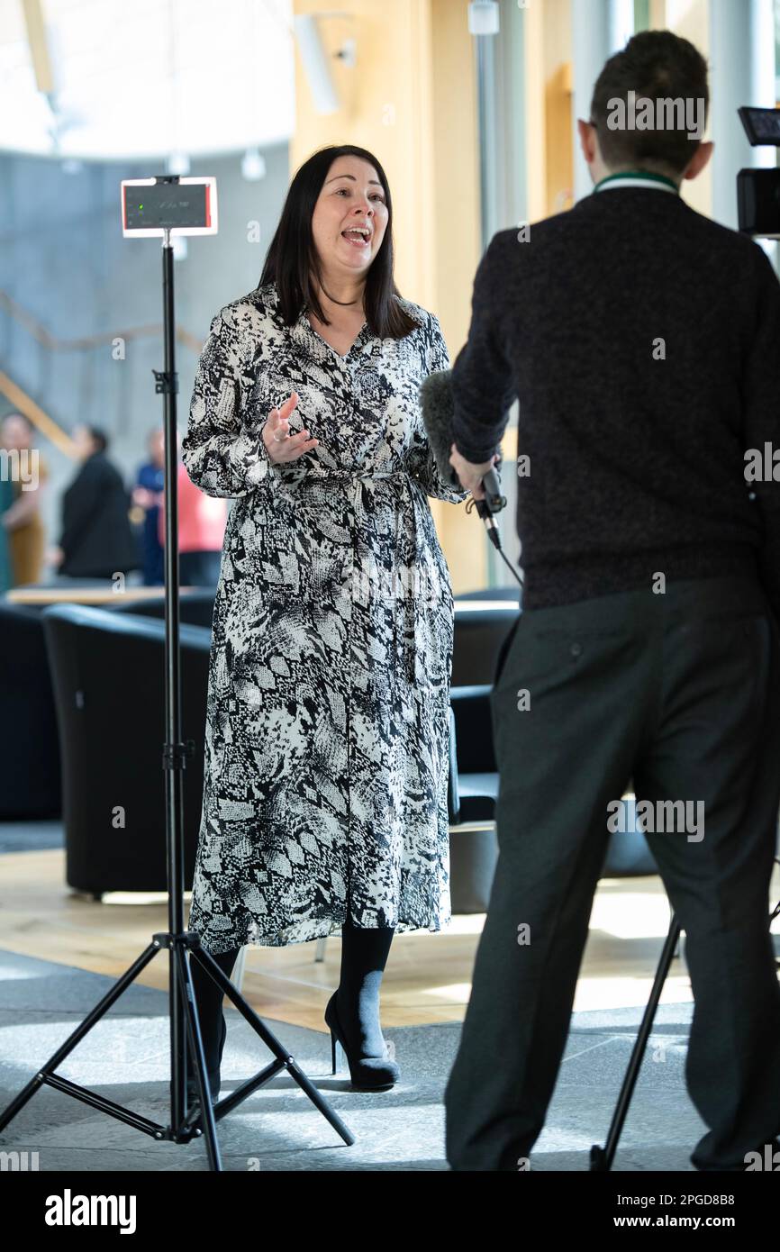 Edinburgh, Scotland, UK. 22nd Mar, 2023. PICTURED: Monica Lennon MSP ...