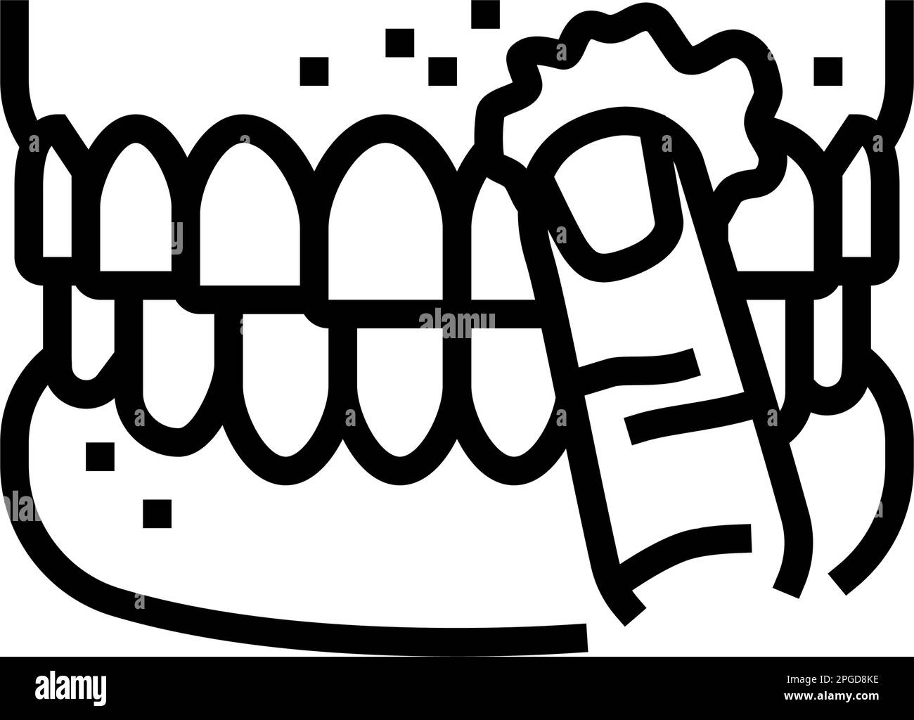 snus nicotine mouth line icon vector illustration Stock Vector Image ...